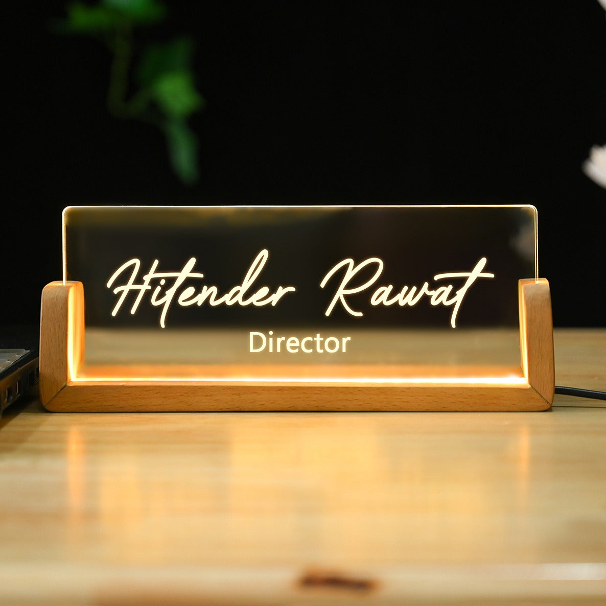 Desk Based LED Name Plate – ChitraChaya