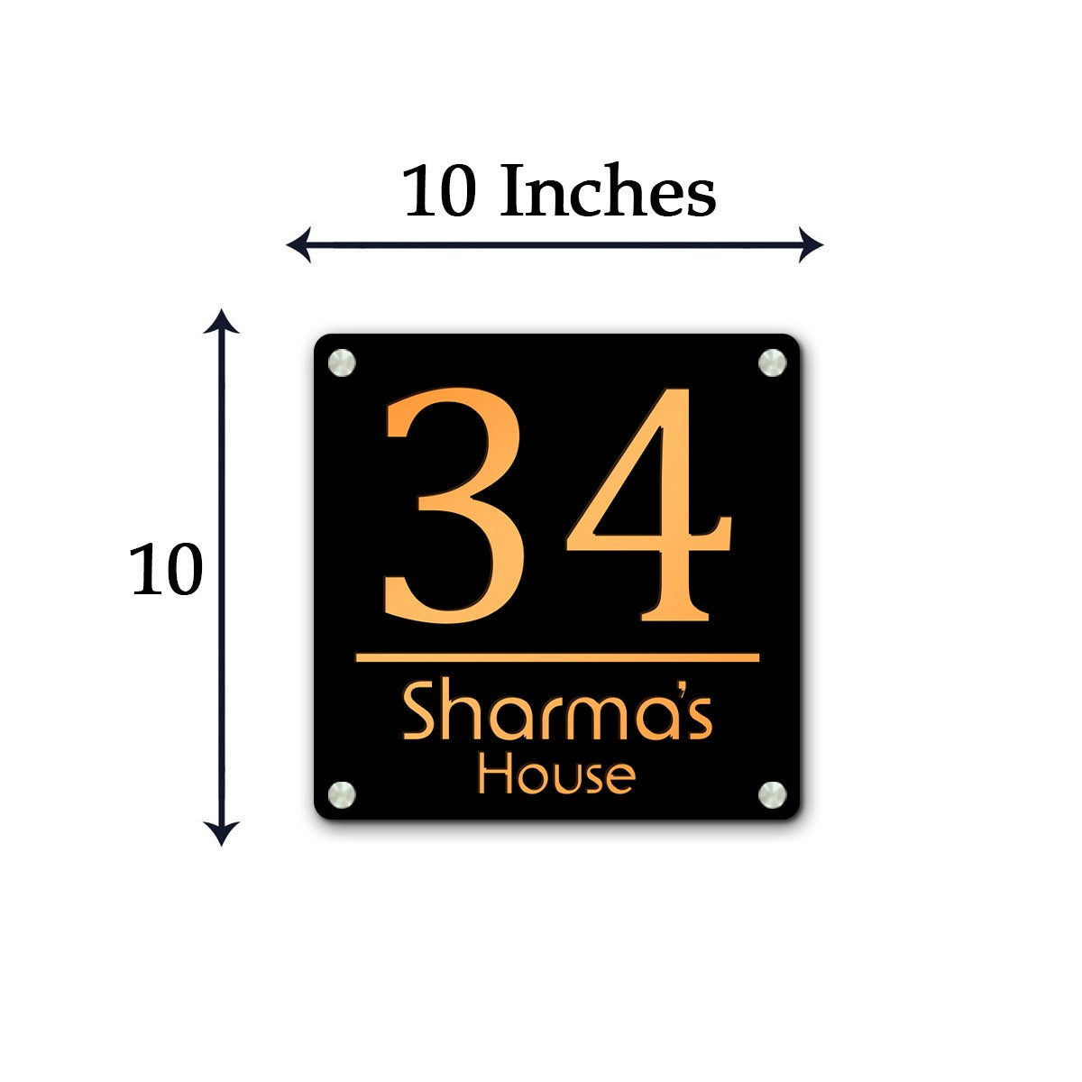 3D Acrylic House Number Name Plate – ChitraChaya