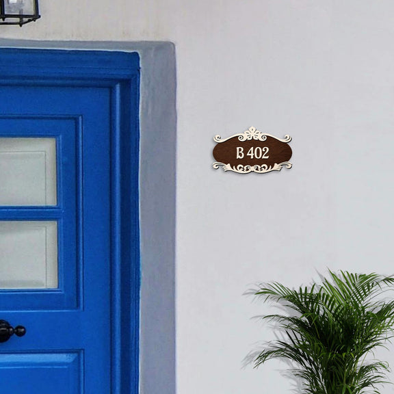 3D Ethnic Pattern Flat Number Name Plate – ChitraChaya