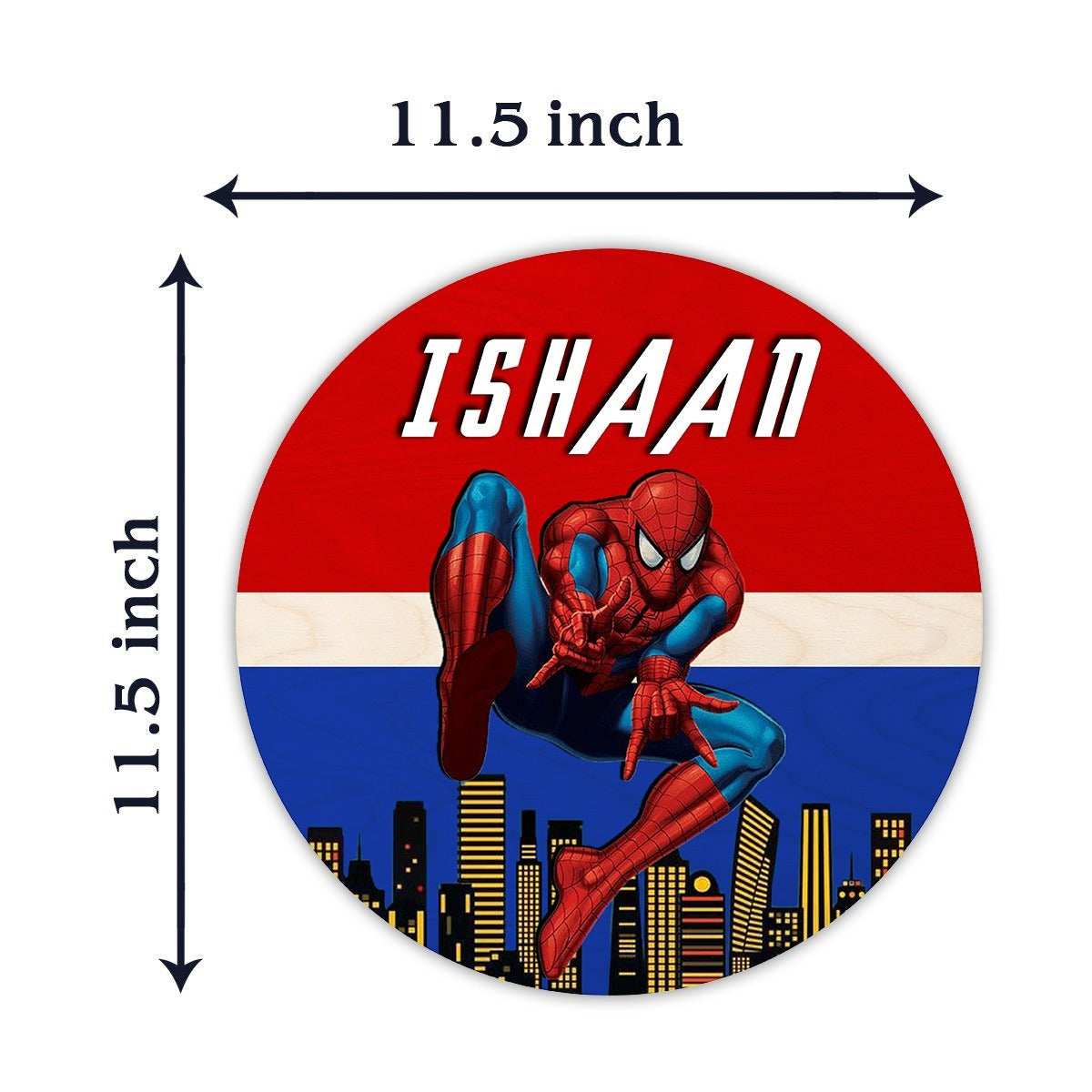 3D Spiderman Circular Name Plate – ChitraChaya