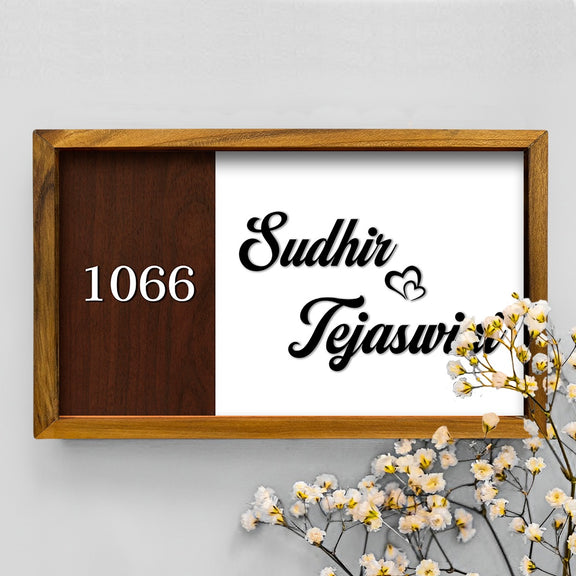 3d Modern Name Plate With Frame – ChitraChaya