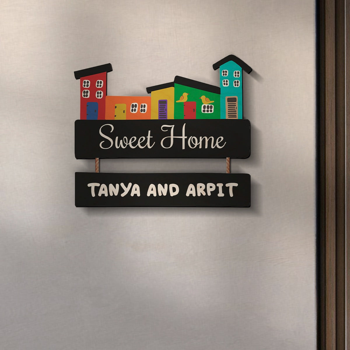 Colourful Hut Style Name Plate – ChitraChaya