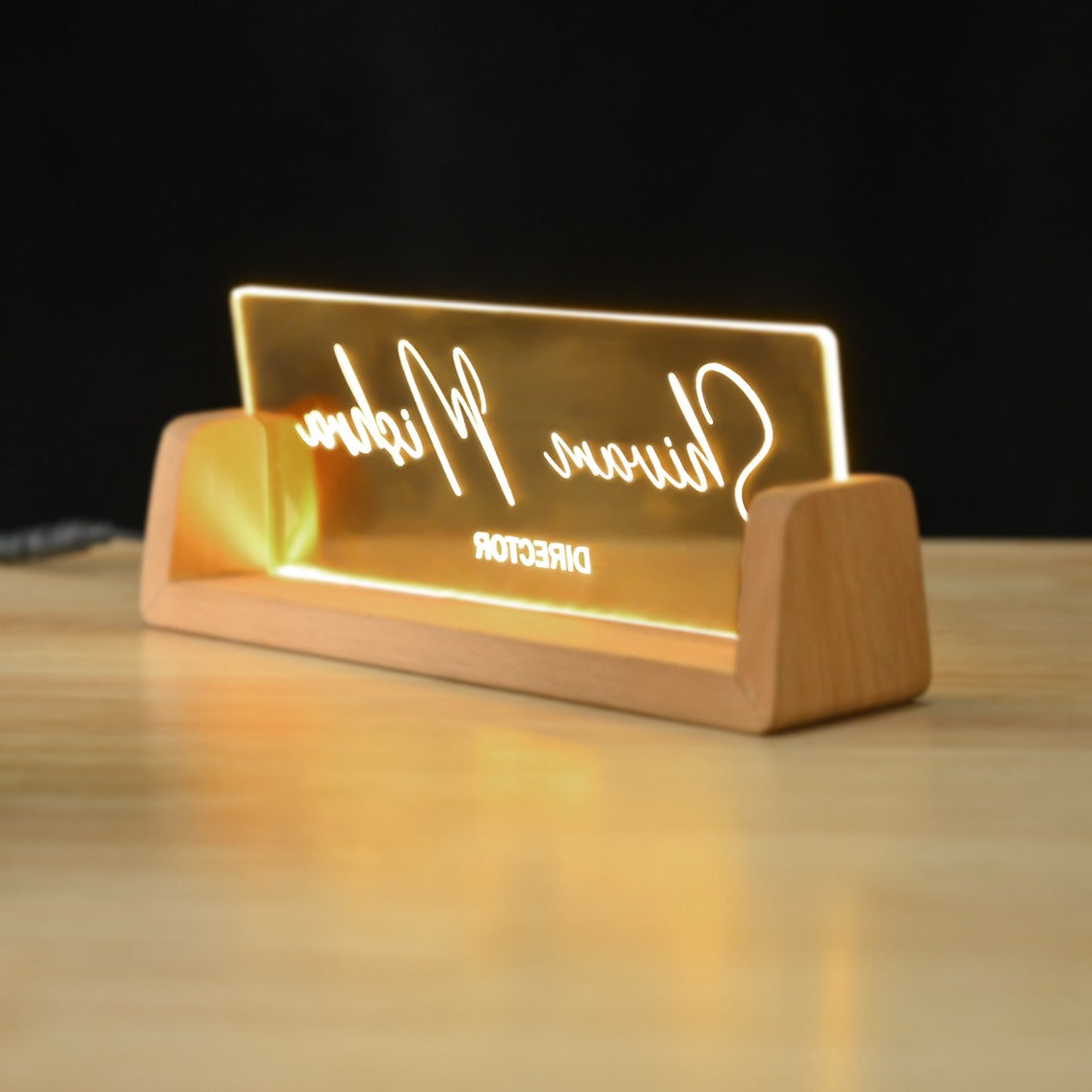 Desk Name Plate With LED Light – ChitraChaya