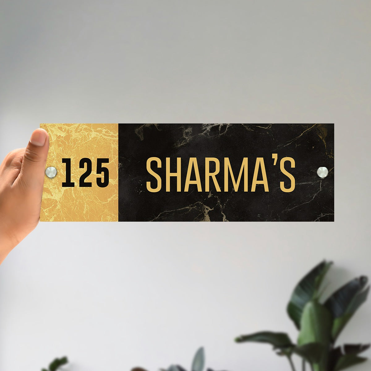 Marble Finish Acrylic Name Plate – ChitraChaya