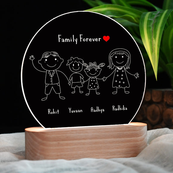 Personalised Family Lamp – ChitraChaya