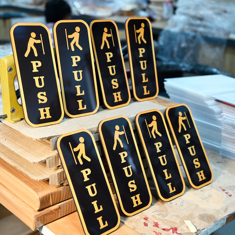 Push Pull Acrylic Signage – ChitraChaya