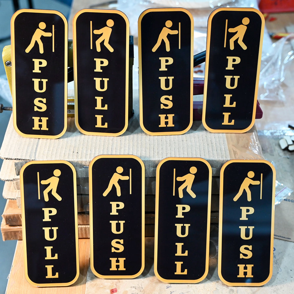 Push Pull Acrylic Signage – ChitraChaya