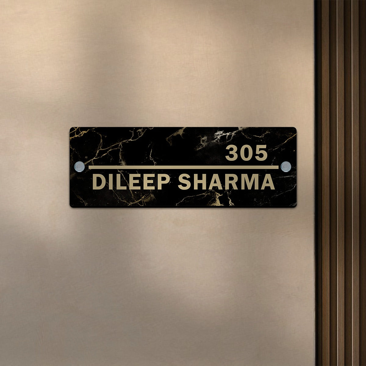 Stone Pattern Acrylic Name Plate – ChitraChaya