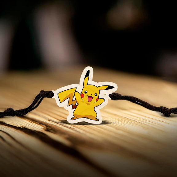 Wooden Rakhi | Anime | Pikachu – ChitraChaya