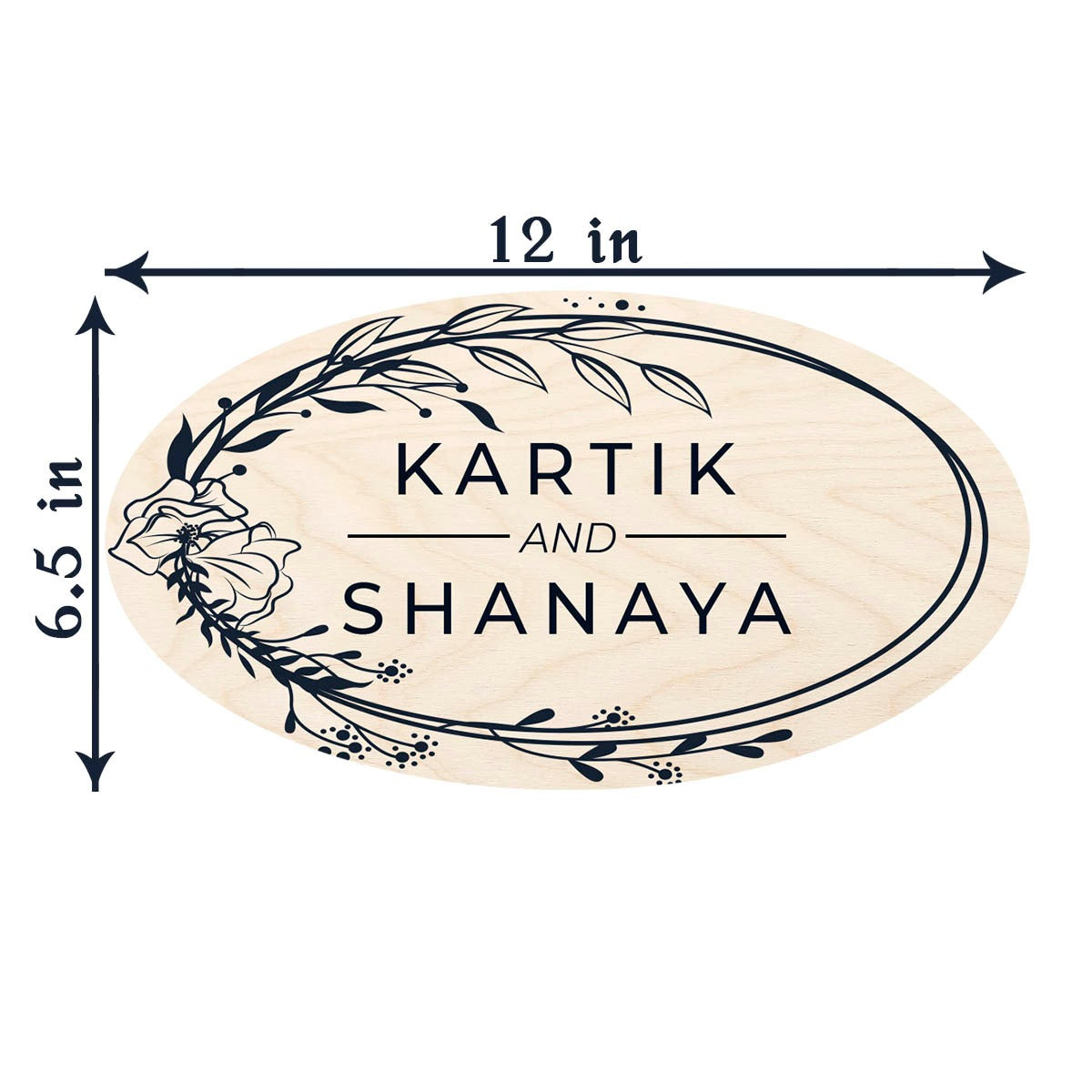 Classic Oval Shape Name Plate – ChitraChaya